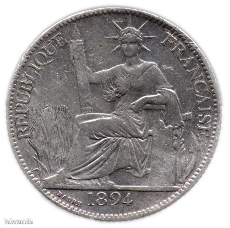 20 CENTIEMES 1894 - INDOCHINE - argent - Collection
