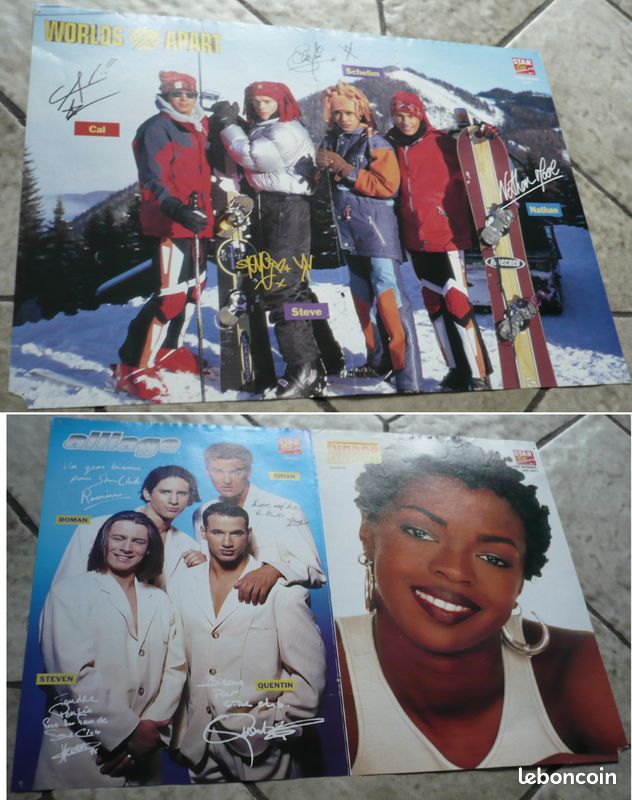 Poster recto verso Worlds Apart Alliage et Lauryn Hill des Fugees ...