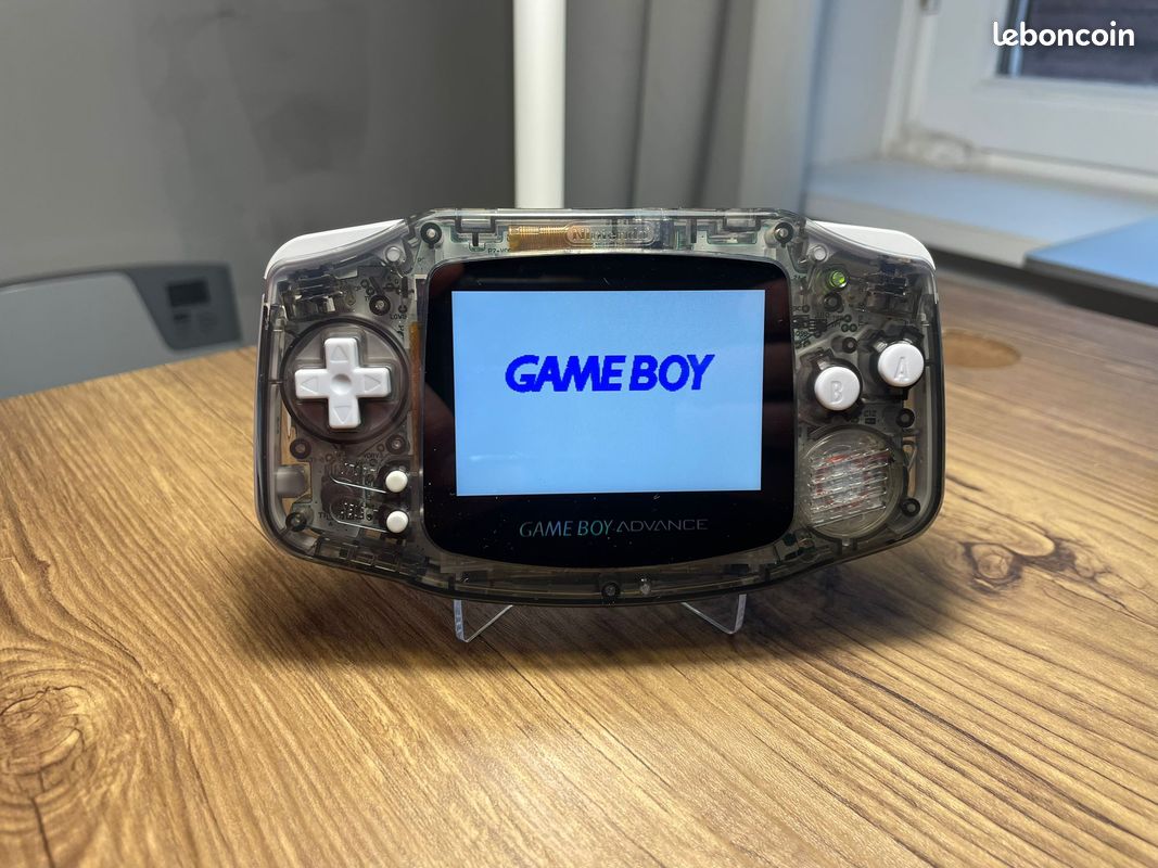 Gameboy Advance écran IPS gris transparent - Consoles