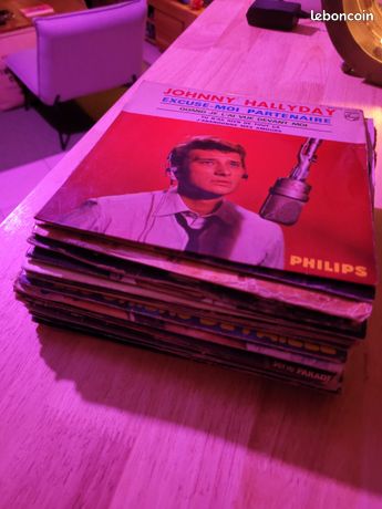 Vinyles johnny hallyday 45 tours d'occasion - Collection - leboncoin
