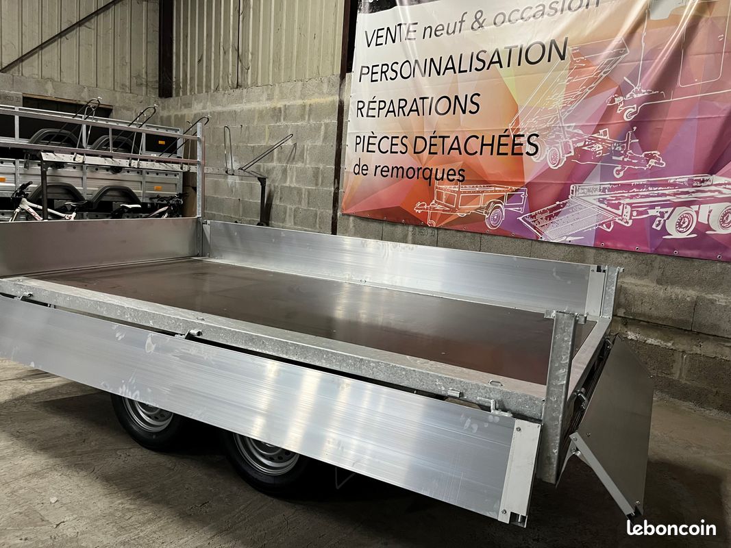 Remorque VDM benne hydraulique 300x150cm - Équipement auto