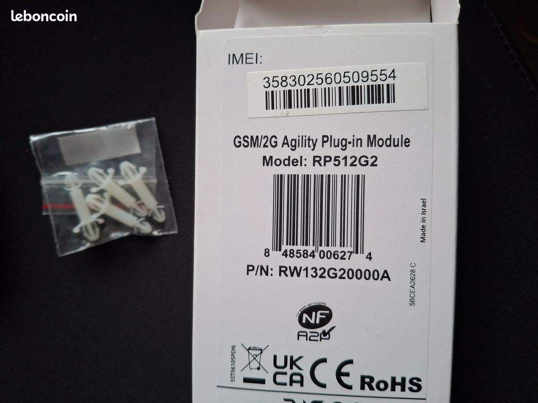 Transmission Module Plug-in 2G Alarme - Risco rp512g2 - Bricolage