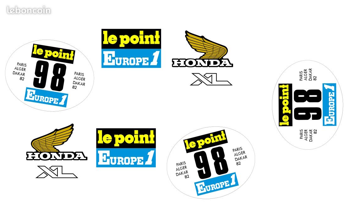 Paris Dakar kit STICKERS Honda XLR 1982 - Équipement moto