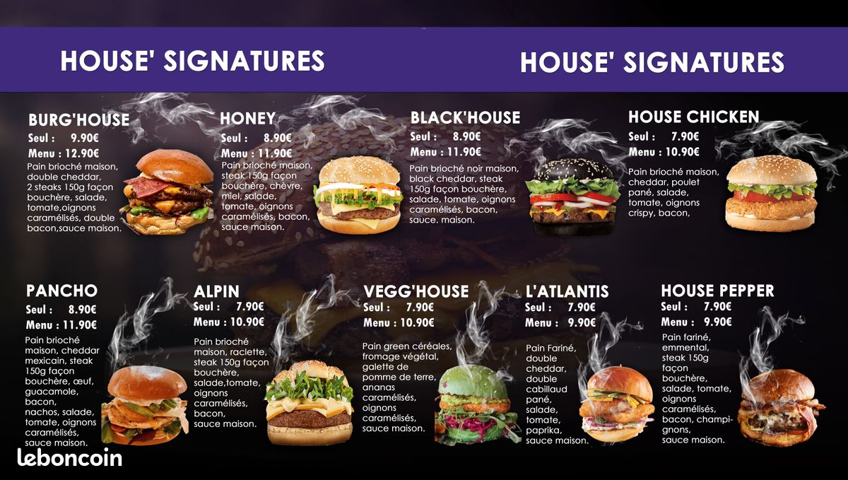 Menu Board, Menu de Restaurant, Site web, Application Mobile, Logo ...