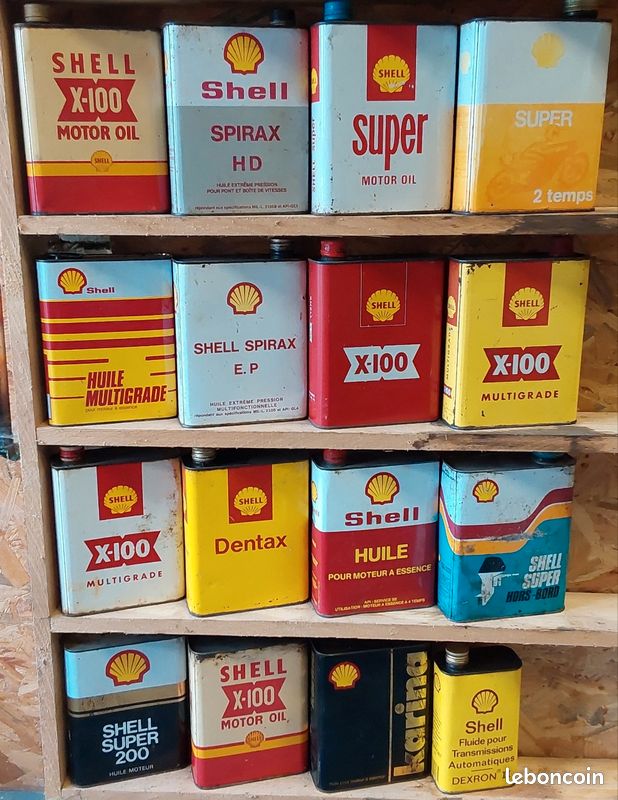 Lot de 15 bidons d’huile shell - Collection