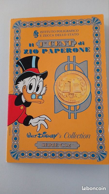 Pièce bronze 1993 numérotée sous fétiche de Picsou Disney Tresors de ...