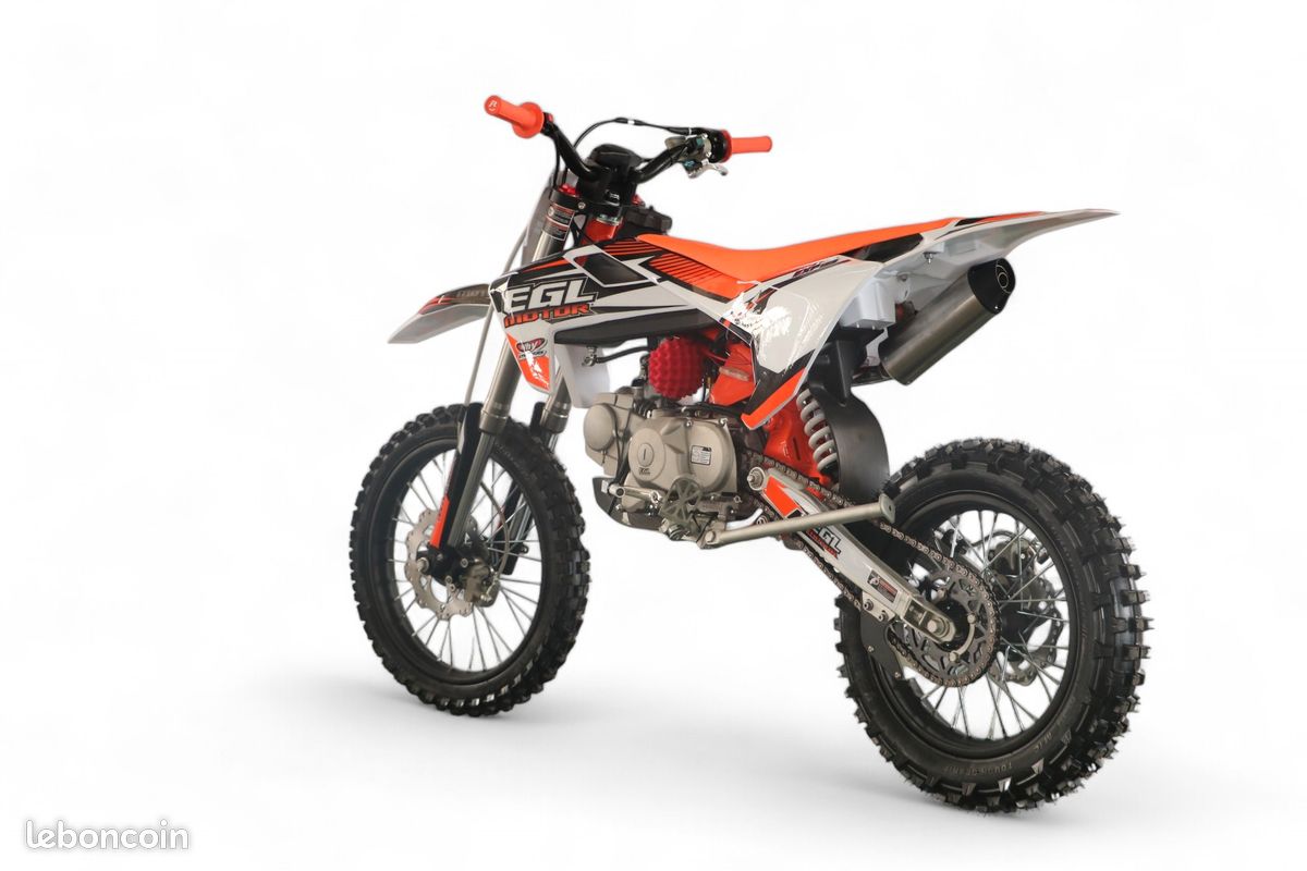 Dirt Bike 125cc NEUVE – 14/17 Grandes Roues, Fourche Inversée, Selle Anti-Dérapante, Boîte Semi ...
