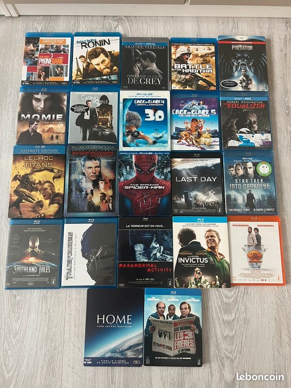Lot de 22 pièces soit 21 BLU-RAY / BLU-RAY 3D + BLADE RUNNER en DVD Collector - Neufs ou Quasi ...