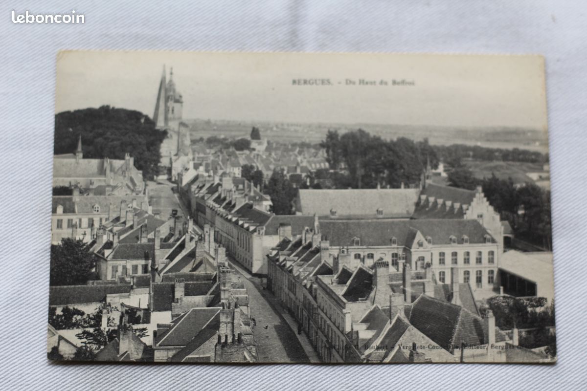 Bergues, du haut du beffroi, Nord 59, carte postale ancienne cpa - Collection