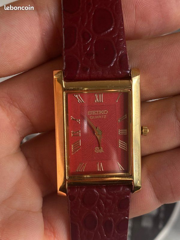 Montre Seiko Tank Quartz Neo-Vintage | Pile & bracelets neufs - Montres ...