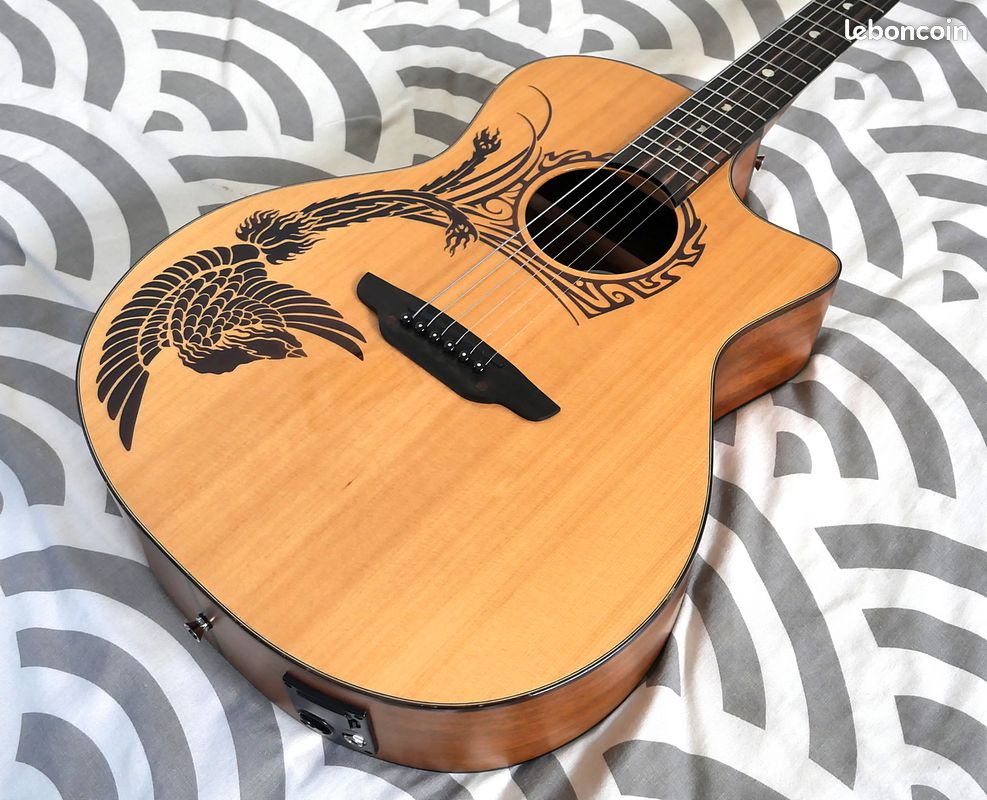 Guitare Folk Luna Oracle Phoenix II électro/acoustique - Instruments de ...