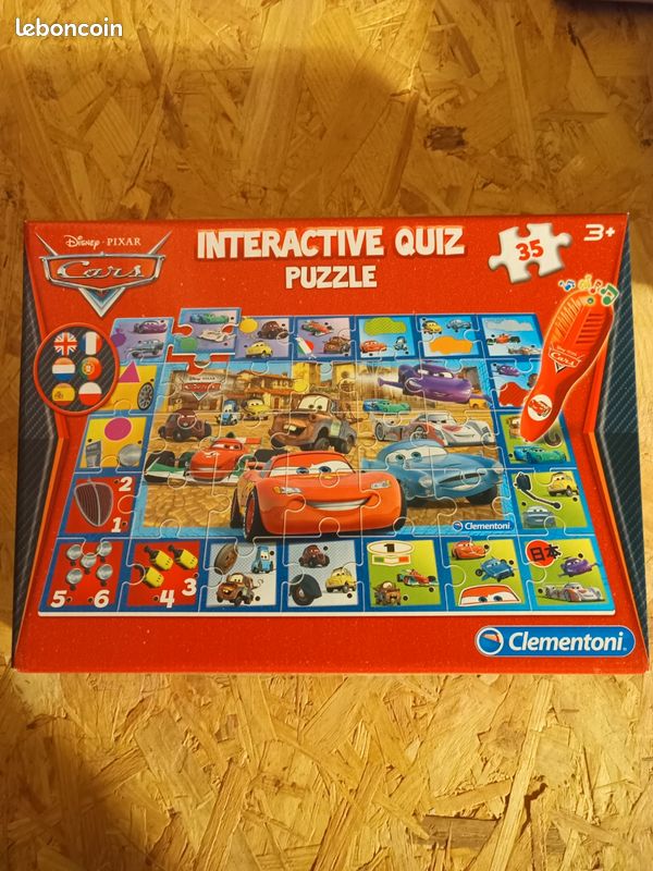 Interactive Quiz Puzzle Cars Disney Pixar Clementoni multi langues ...