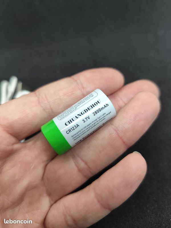 Pile CR123 CR123A CR 123 CR 13A Pile Batterie usb c Rechargeable 3.7v ...