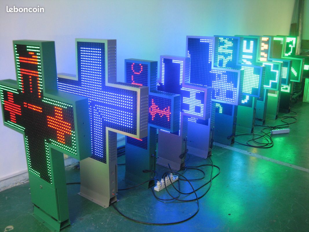 Direct Fabricant Enseigne lumineuse LED simple ou double face croix de ...