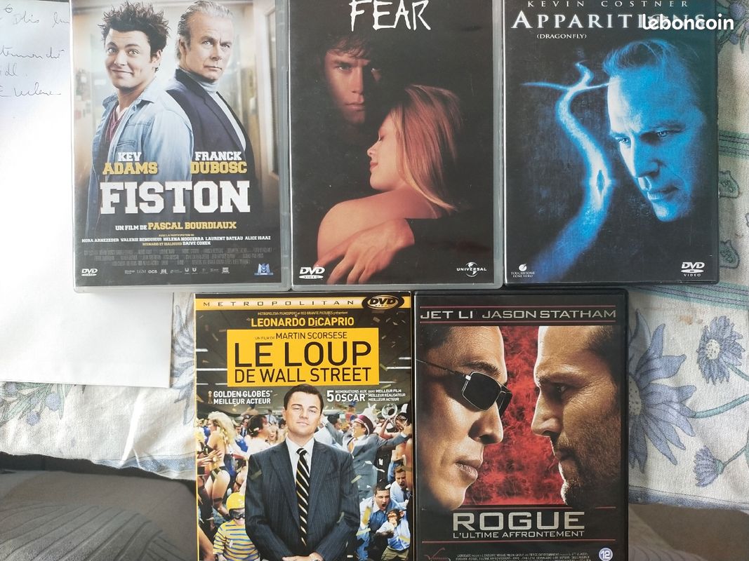 Lot 5 DVD loup wall street Fear rogue fiston apparitions - DVD - Films