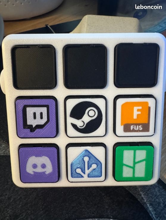 Deck PC personnalisable — 12 touches + logos au choix (Discord, Steam ...