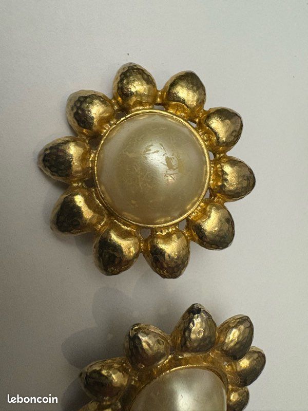 Jolie paire de boucles d’oreilles à clip soleil tournesol doré dorure ...