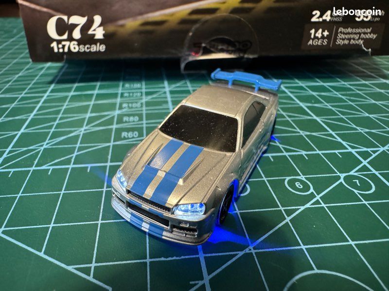 Turbo Racing C74 1/76 rc car speed Brian O’ Connor Skyline fast ...