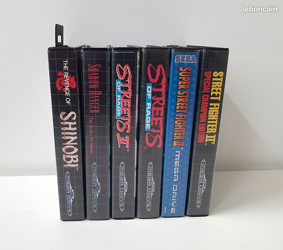 Lot de Jeux Shinobi, Street of Rage, Street Fighter Mega Drive SEGA ...