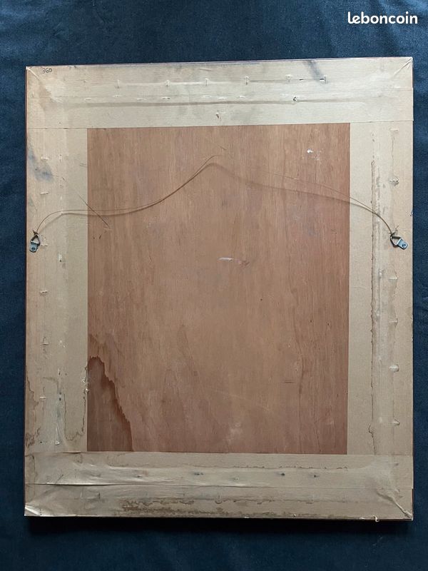 Tableau huile sur bois« La Casbah «signé Komp - Décoration