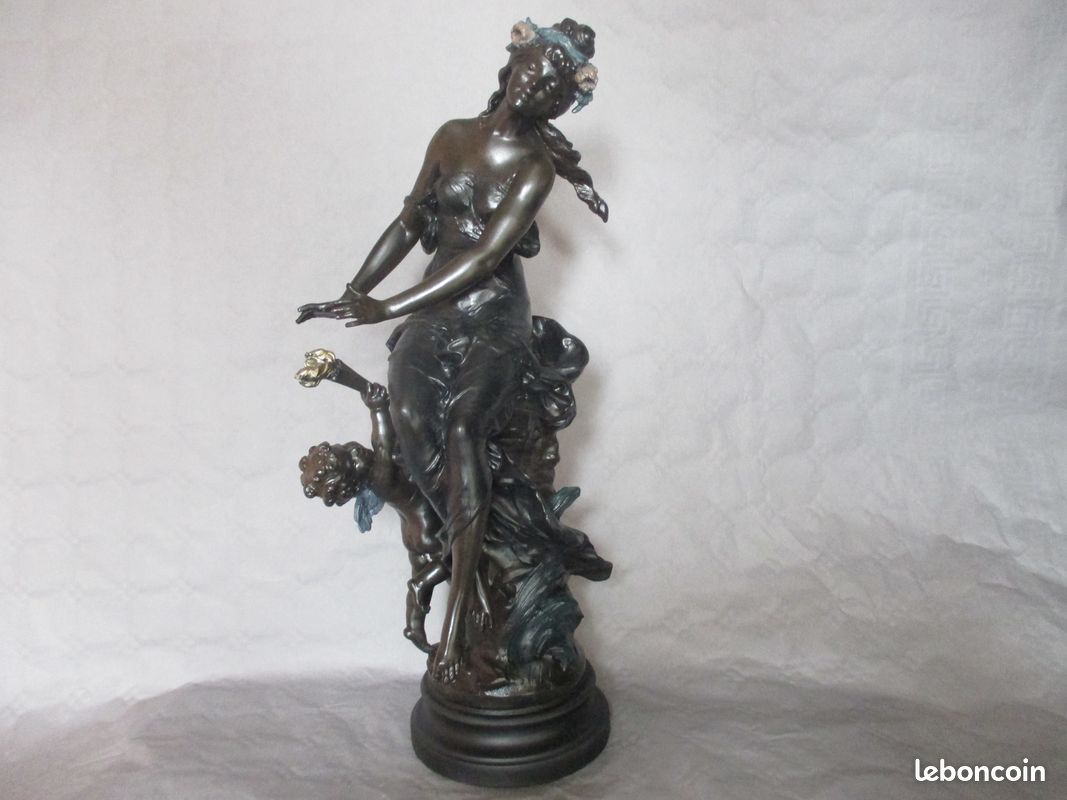 Grande sculpture "Premier frisson" Auguste Moreau - Décoration