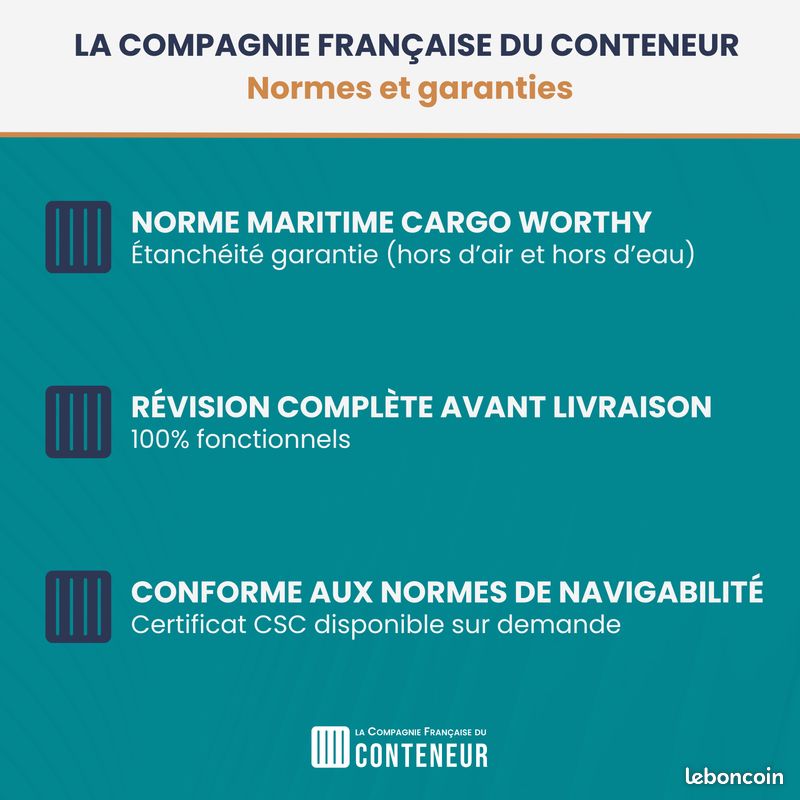 🟢 Container 20 pieds – Garanti étanche et révisé – Conteneur Occasion ...