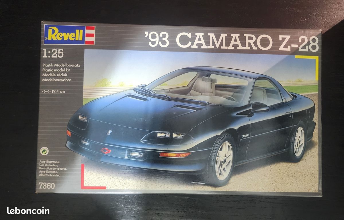 Kit revell '93 camaro z-28, kit maquette 1:25, muscle car vintage ...