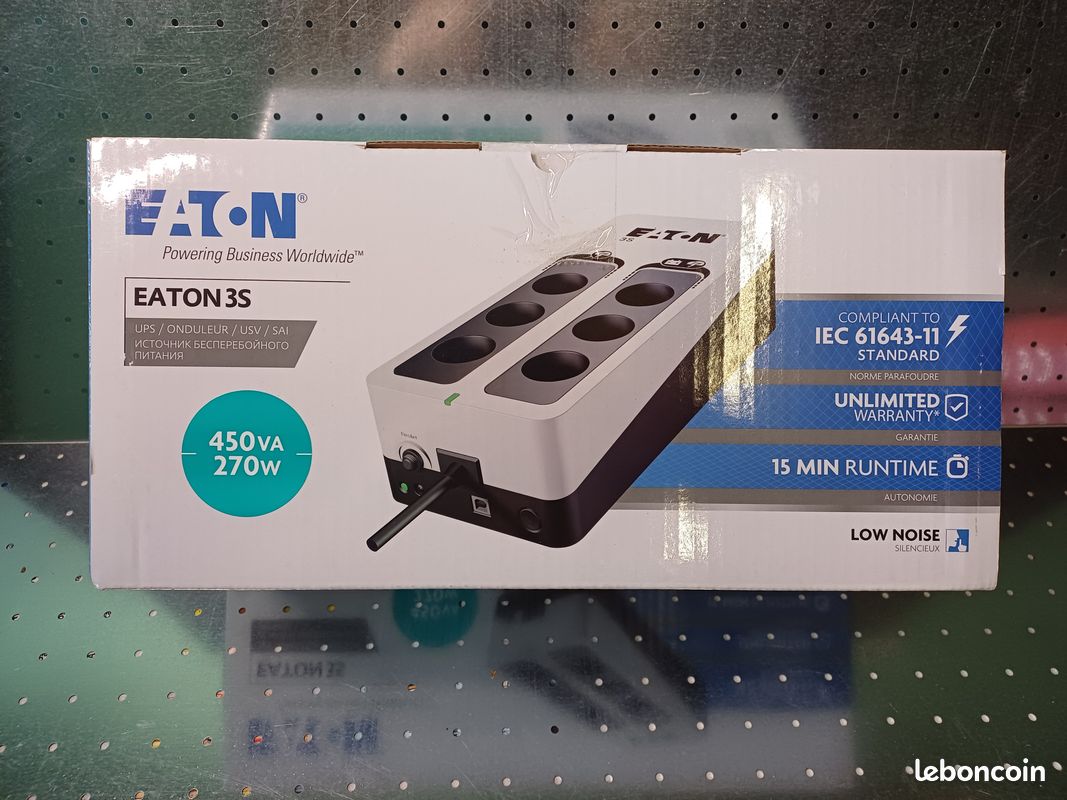 Onduleur EATON 3S 450VA / 270W – Neuf - Bricolage