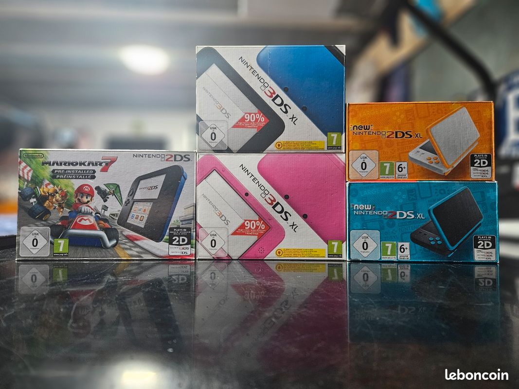 Lot de consoles Nintendo 2DS / 3DS XL / New 2DS XL – en boîte - Consoles