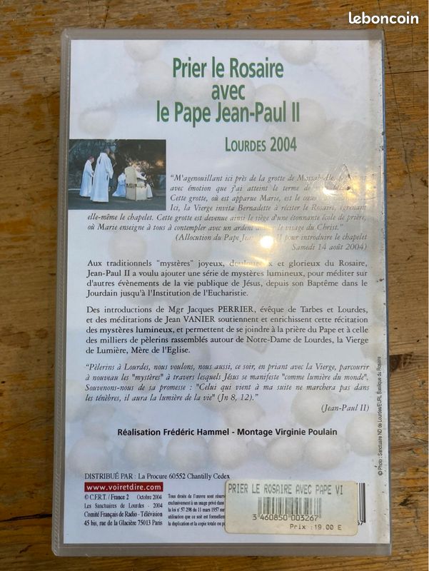 Prier le rosaire avec le Pape Jean-Paul II - VHS - Collection