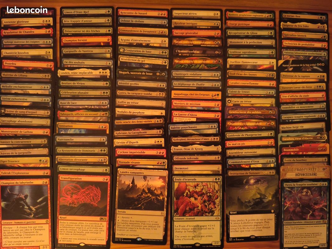 Lot n°2 de 100 cartes Magic Rares VF - Collection