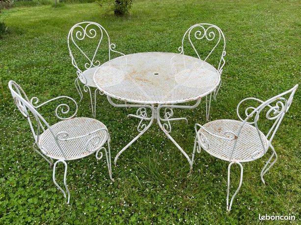 Table Jardin Fer Forge Occasion