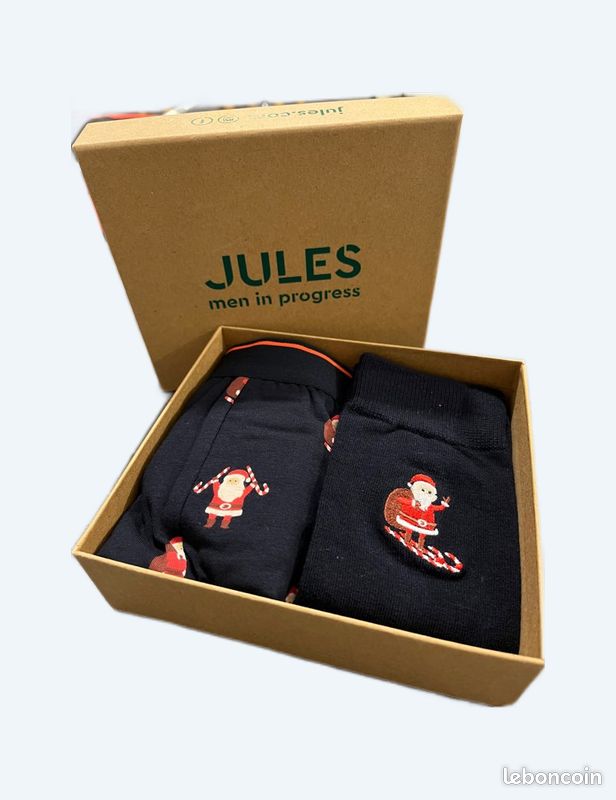 Coffret cadeau boxer et chaussettes de Noël Jules - Vêtements