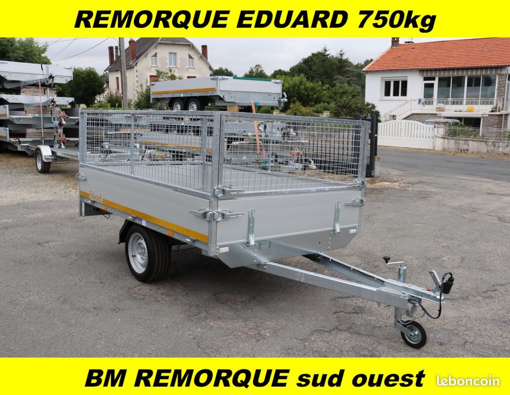 Remorque Eduard 750kg 2m31 x 1m45 x 0m30 - Équipement auto
