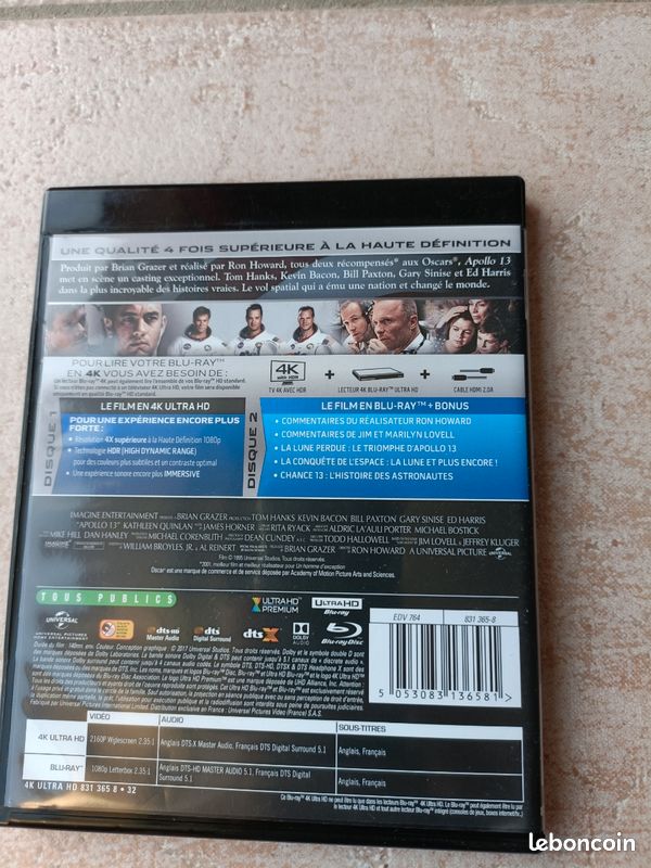 Apollo 13 4k ultra HD + blu ray - DVD - Films
