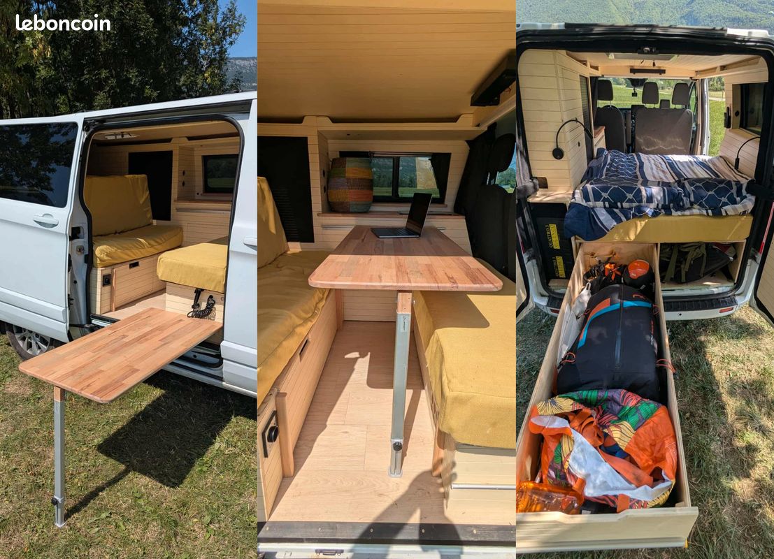 Ford transit custom aménagé très rare 130cv - Caravaning