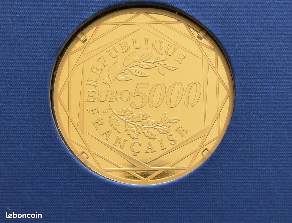 Pièce 5000 euro or type Coq de 2016 - Collection