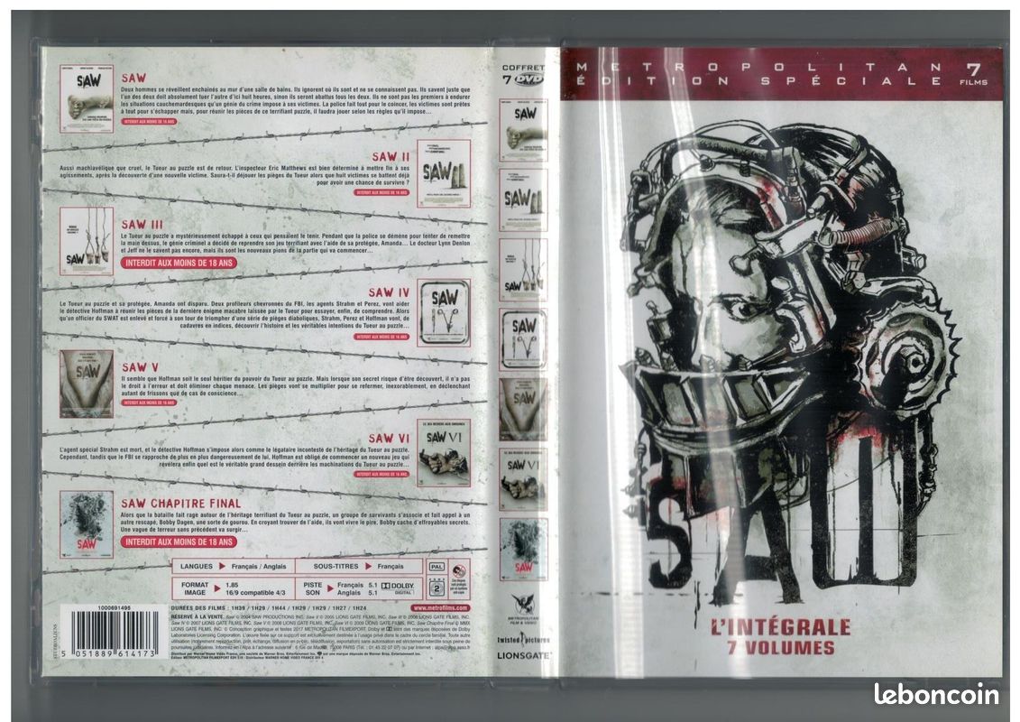 DVD Coffret SAW L'intégrale 7 volumes - DVD - Films