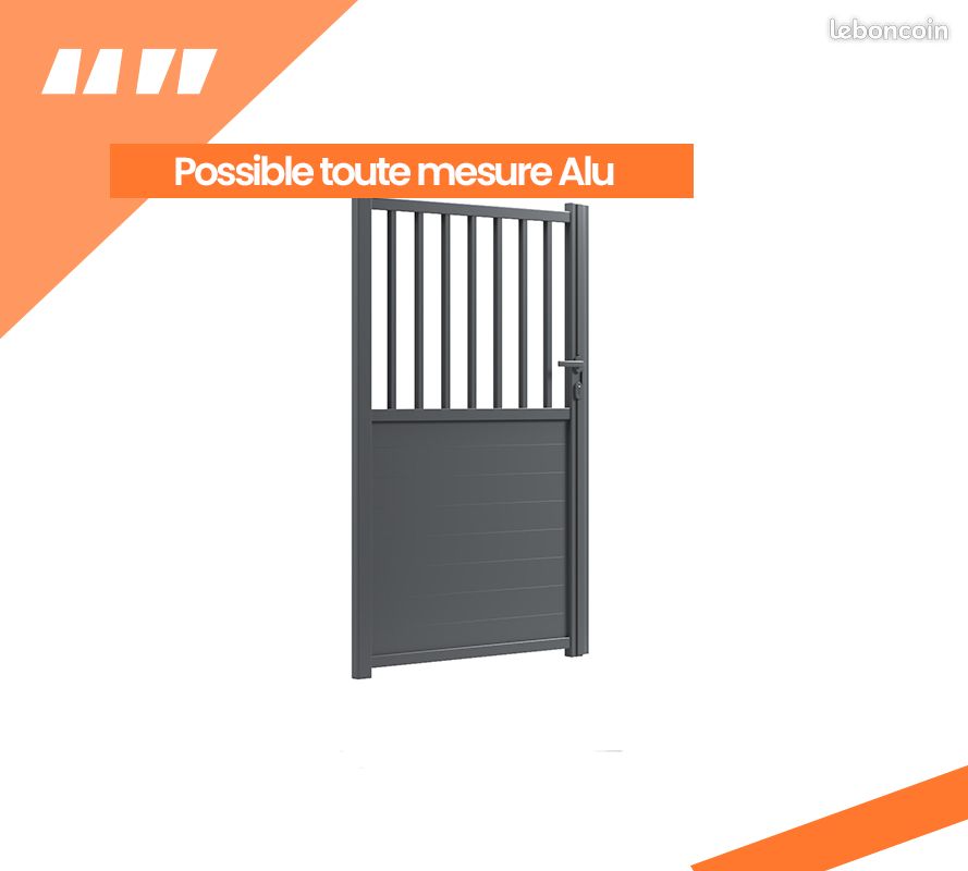 Portillon aluminium RAL 9005 neuf ⁯⁯⁯⁬⁯‌⁢‍⁢‍⁮⁬⁫‌ - Bricolage
