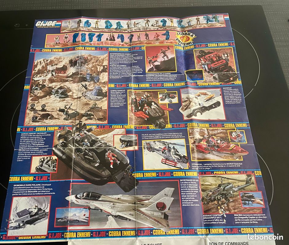 GI JOE POSTER AFFICHE BROCHURE Dépliant Publicitaire 1988 - Collection
