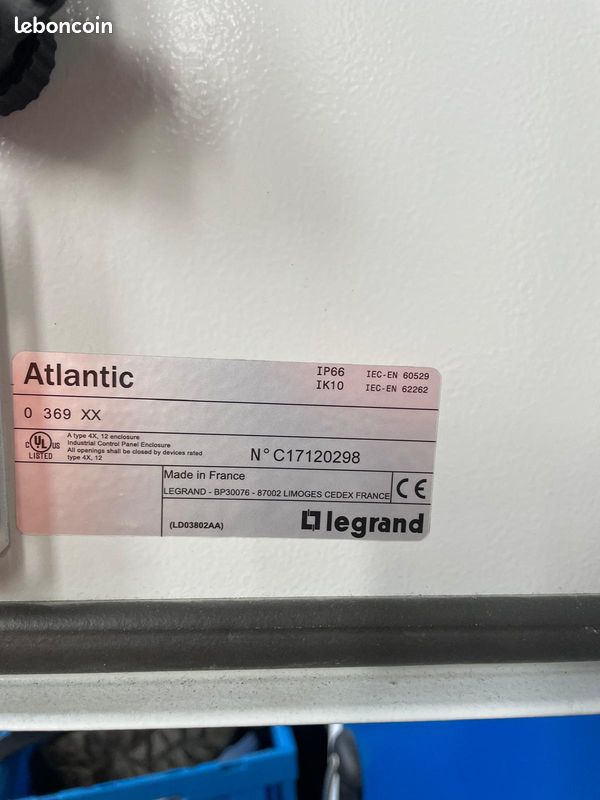 Coffret métal vertical Atlantic métal IP66 IK10 - 800x600x250mm ...