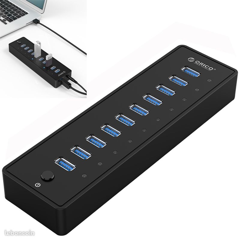 HUB ORICO P10-U3-V1 10 ports USB 3.0 - Accessoires informatique