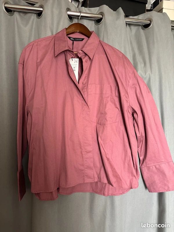chemise rose chemise classique femme zara 🕶️ Chemise Zara Vêtements