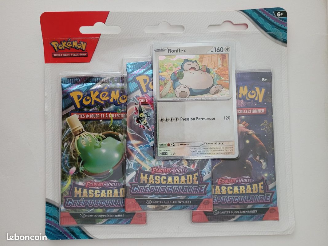 Tri pack - Ronflex - Mascarade Crépusculaire - pokemon - EV06 - Collection