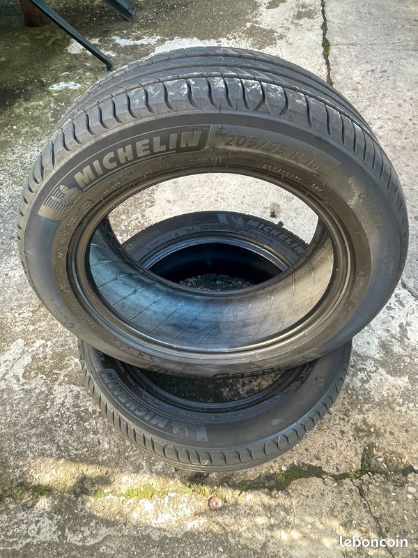 Vends 2 pneus occasion été michelin primacy 4 205/55/16 91v - Équipement auto
