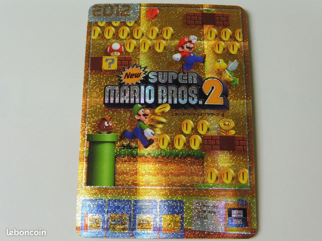 New Super Mario Bros 2 Carte Scintillante Rétro Games - Collection