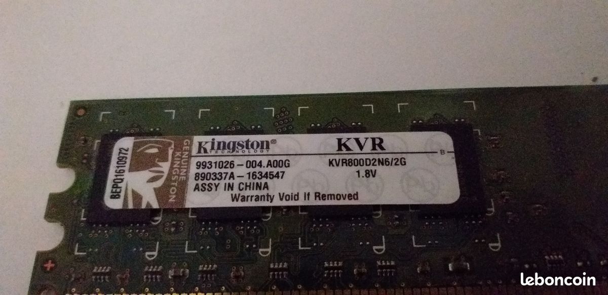 Deux barrettes de memoirs - Accessoires informatique