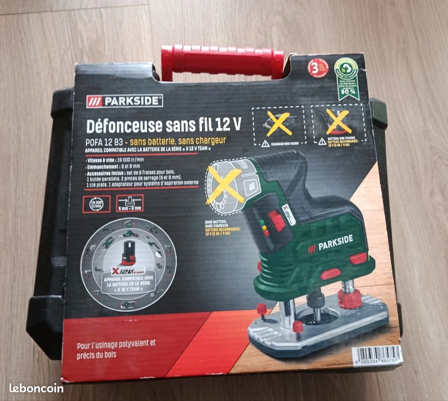 Défonceuse afflereuse Parkside X12v team - Bricolage