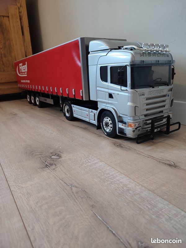 RC Camion Tamiya 1 14 Scania R470 Silver edition / Remorque Carson ...