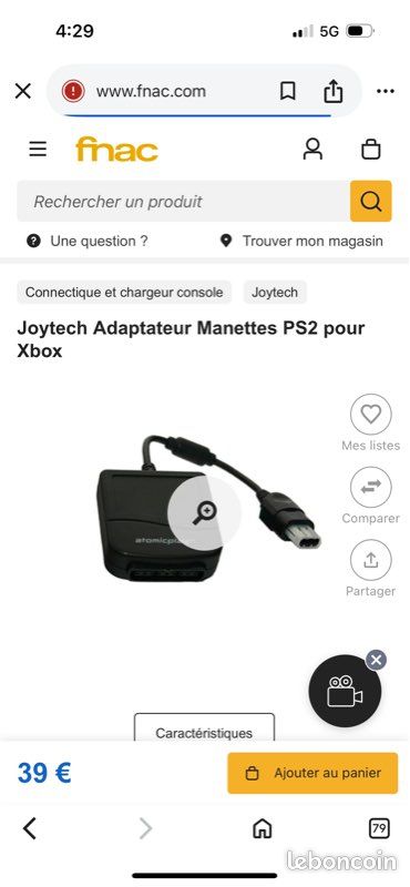 Adaptateur manette ps2 pour Xbox - Consoles